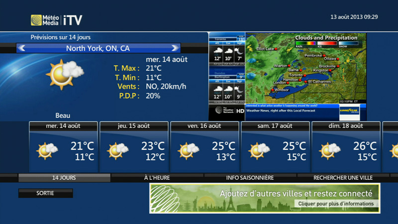 MétéoMédia | Télévision | TELUS Québec